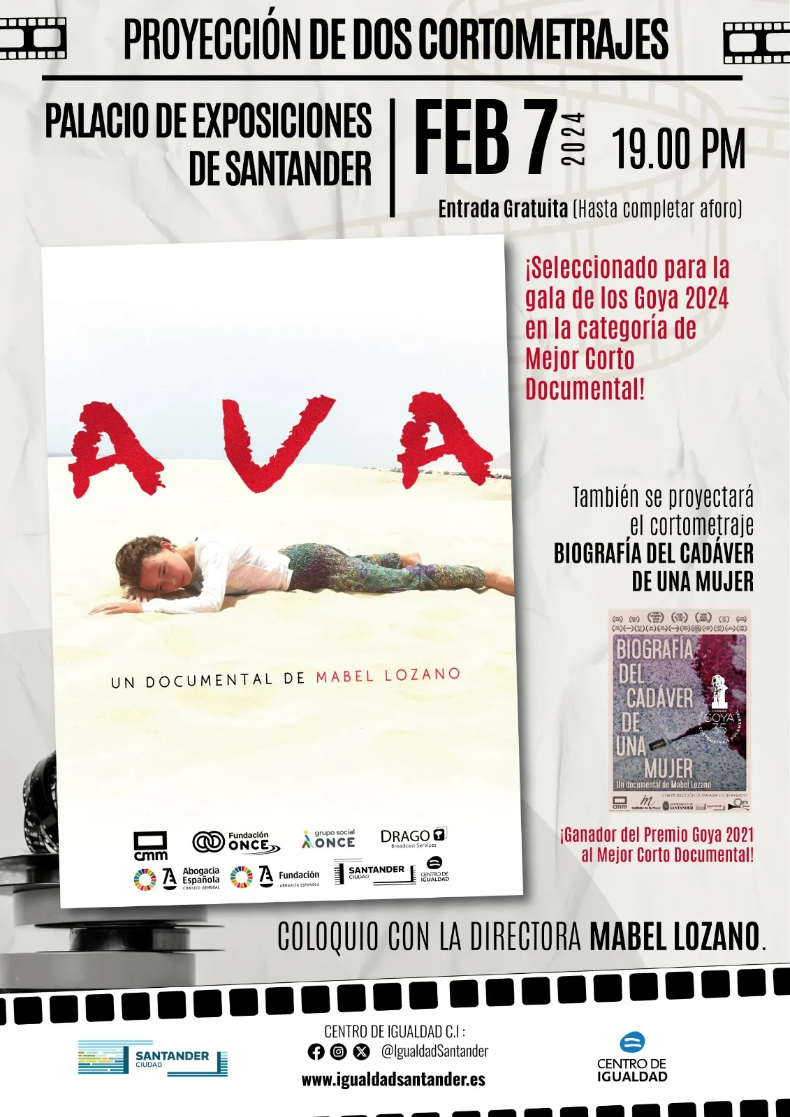 Santander acoge la proyección del corto nominado a los Goya ‘AVA’, con ...